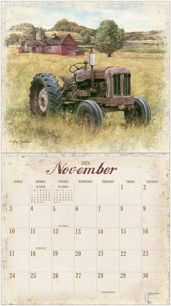 Legacy Heartland Truck Barn Green 13 x 12 Paper 2024 Hanging Wall ...