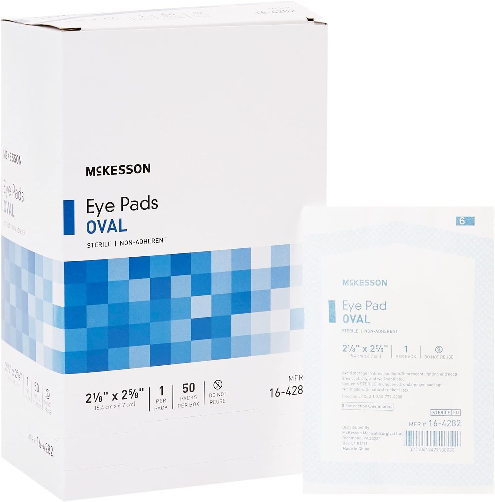 Amazon.com: 100 Sterile Oval Eye Pads - Soft Absorbent 2 5/8 x 1 5/8 ...