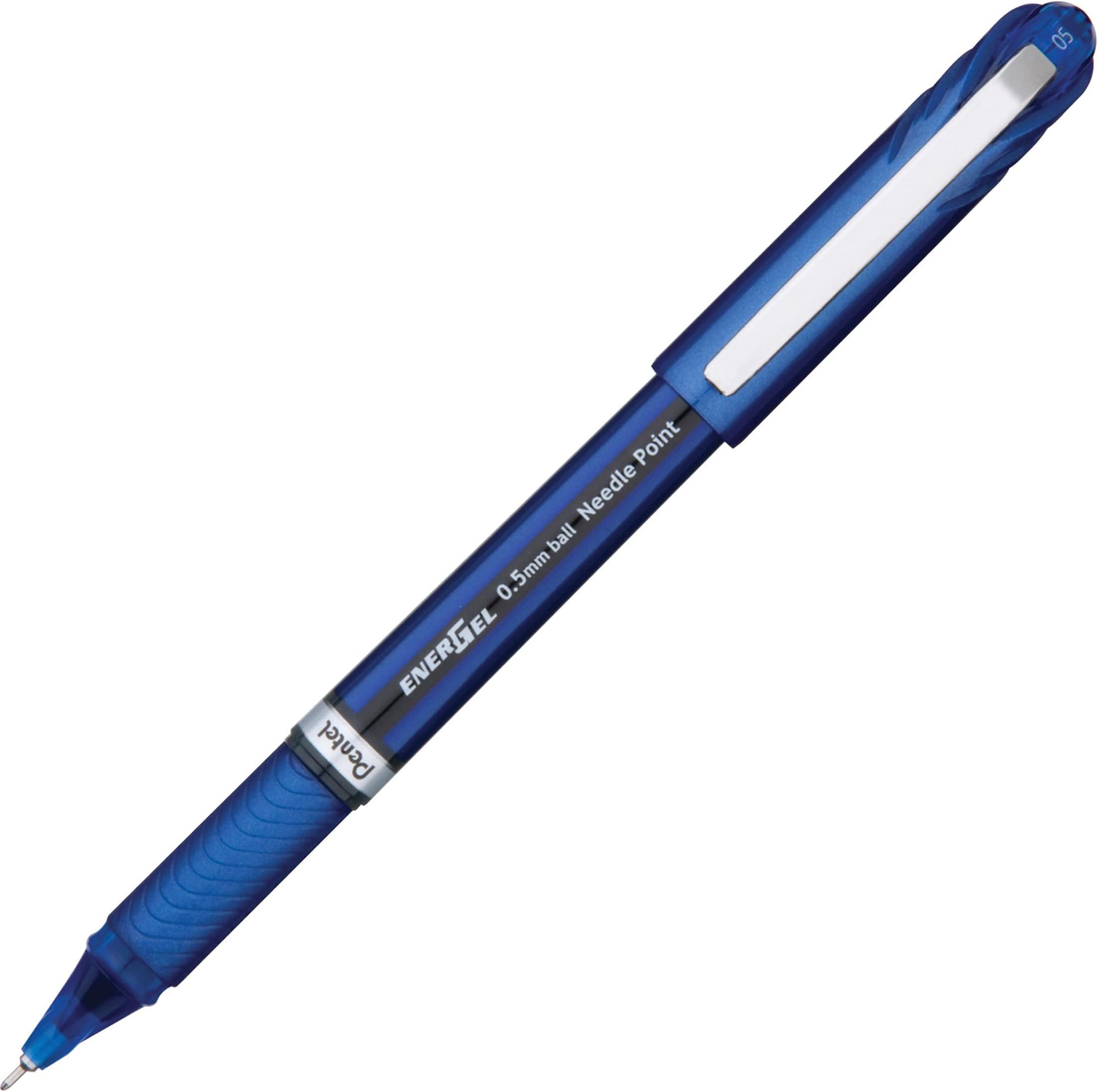 Sealed Air Pentel Gel Pen, Needlepoint, Nonrefillable, 0.5Mm, Blue Ink ...