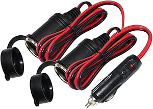 12v Adapter Plug Socket 2 Way Splitter Car Cigarette Lighter Male 1 to ...