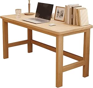 Amazon.com: Computer Desk Solid Wood Home Student Study Table Simple ...