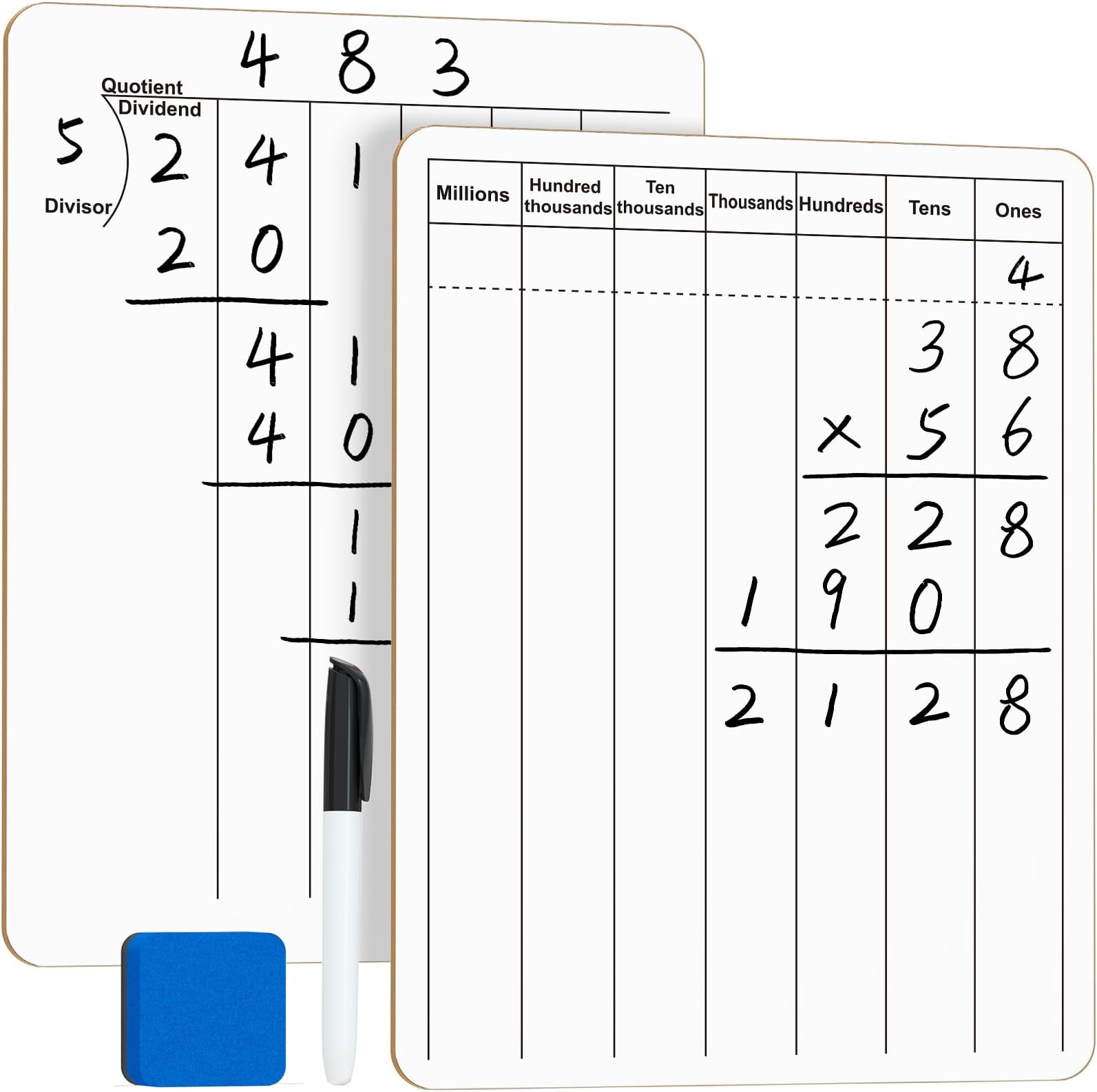 Amazon.com : Math Manipulatives White Board for Students - Small White ...