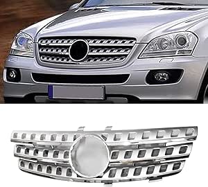 Amazon.com: HZTWFC Car Front Bumper Mesh Grill Chrome Grille For ...