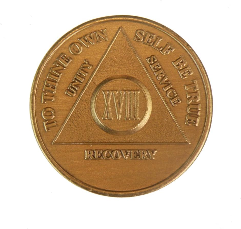 Amazon.com: 18 Year Bronze AA (Alcoholics Anonymous) - Sober / Sobriety ...
