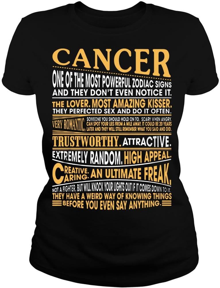 Amazon.com: Cancer Zodiac Tshirt One of The Most Powerful Zodiac Signs ...