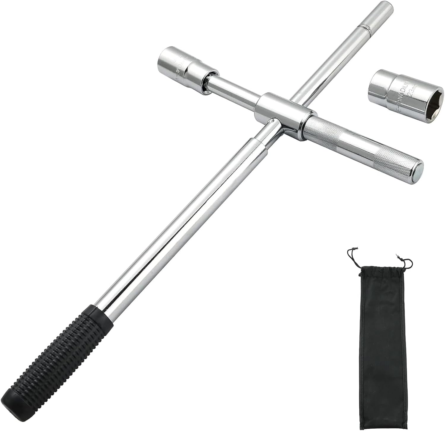 DASBET 23" Universal Extended Lug Wrench 4-Way Heavy Duty Telescoping ...