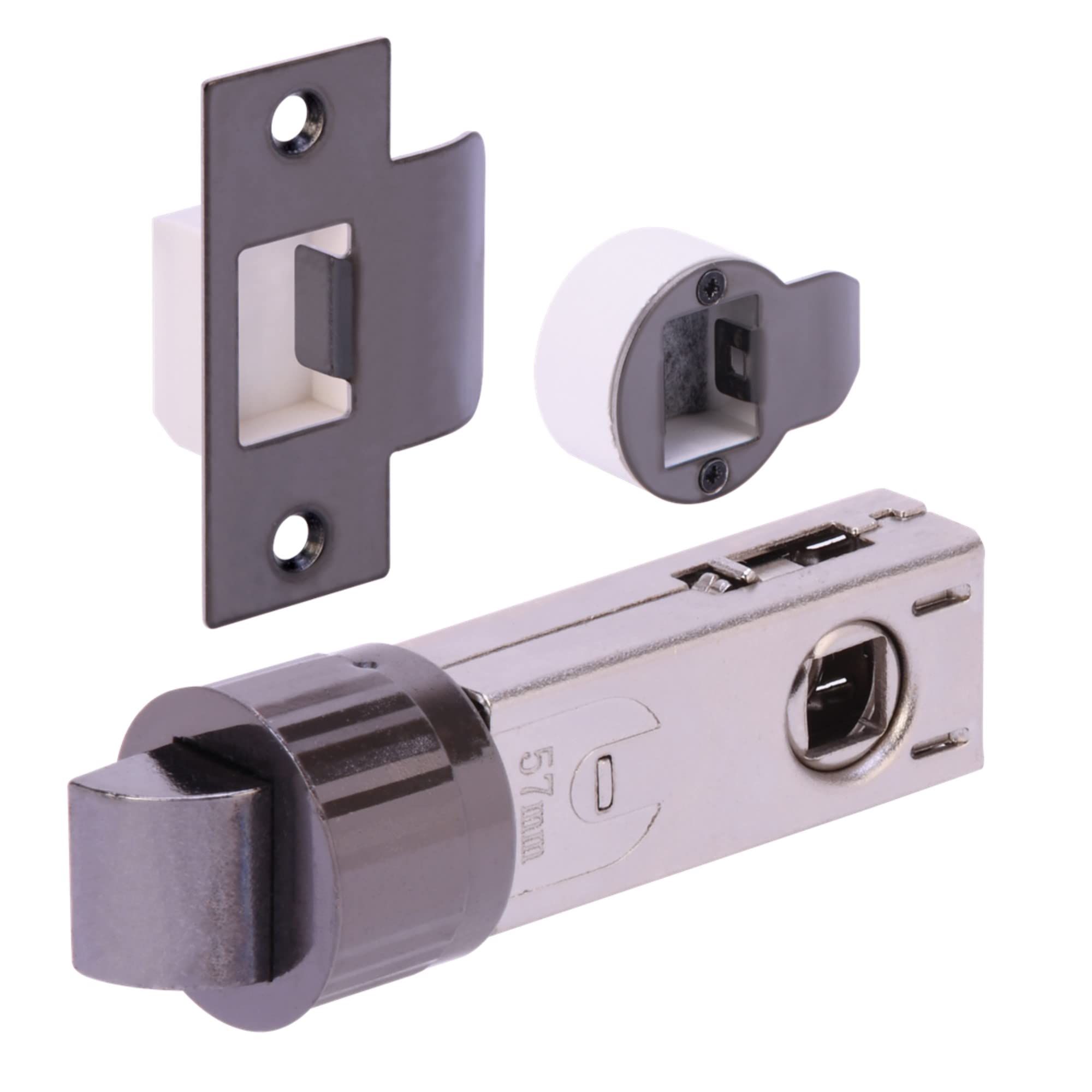 HANDLEZONE® 76mm Passage Bullet Latch, Round Designer Mortice Latch ...