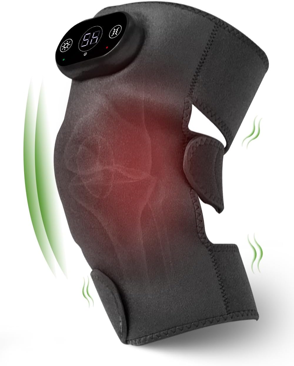 Amazon.com: WellSync Heated Knee Massager Heated Knee Brace Wrap for ...
