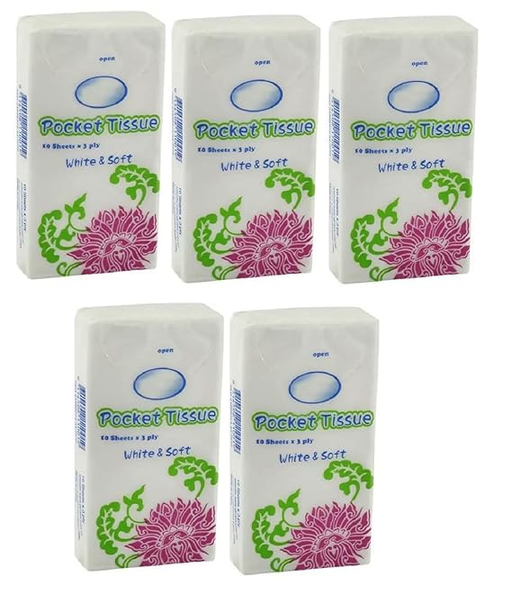 STAGER Soft Pocket Tissue Packs, Cotton Tissue, Face Tissue, Disposable ...