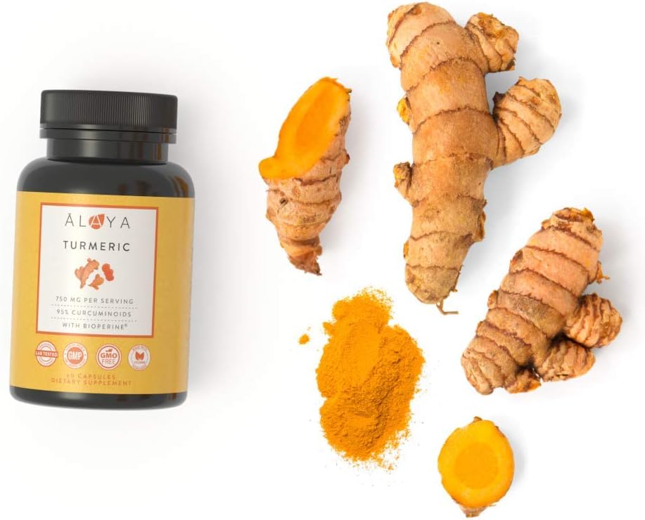 Alaya Naturals – Curcumina de cúrcuma premium con bioperina – 750 mg ...