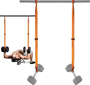 Amazon.com : Lights Mountain Dumbbell Spotter Straps Barbell Rack ...