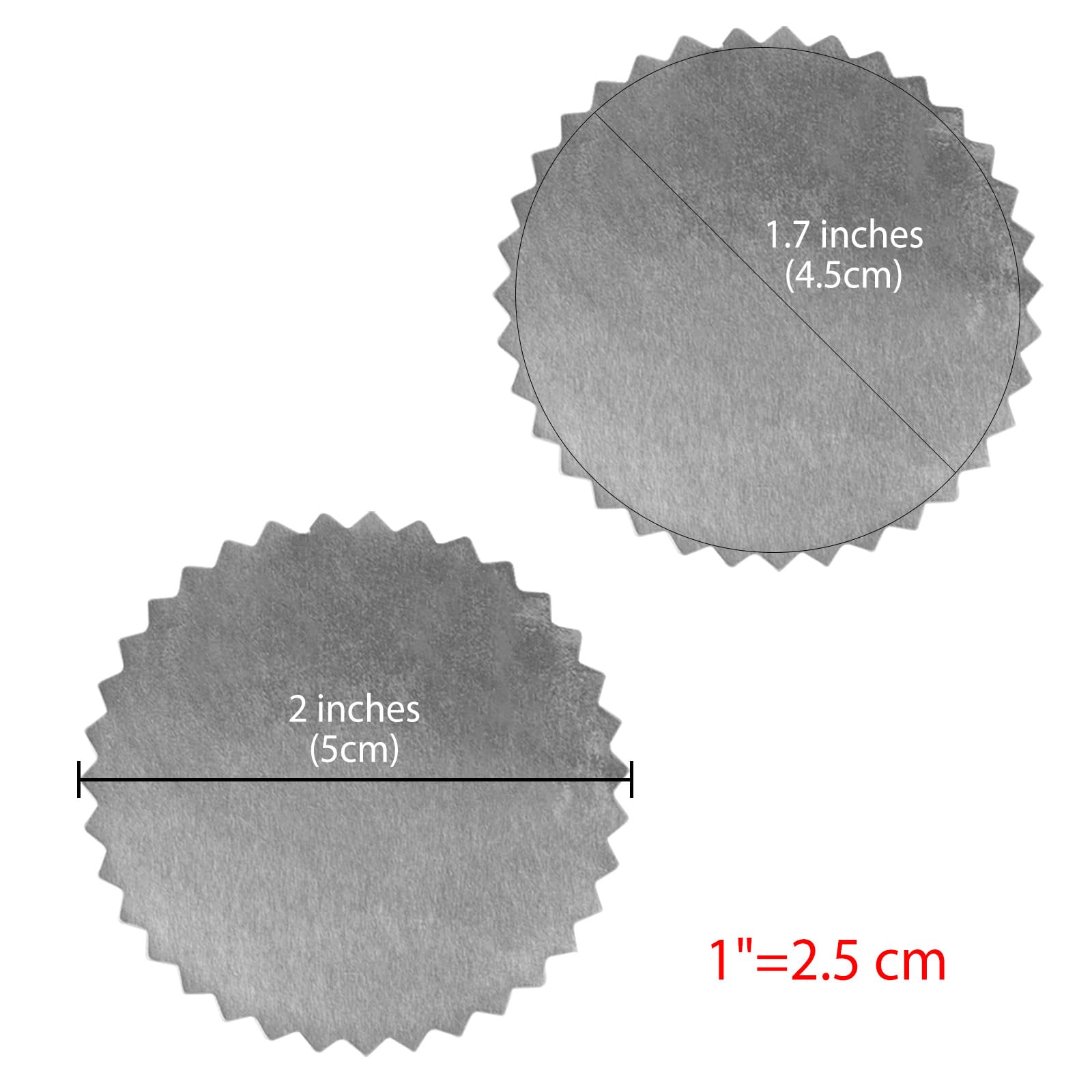 Embossing Seal Labels 400 Gold & Silver Embossing Seal Stickers - 2 ...