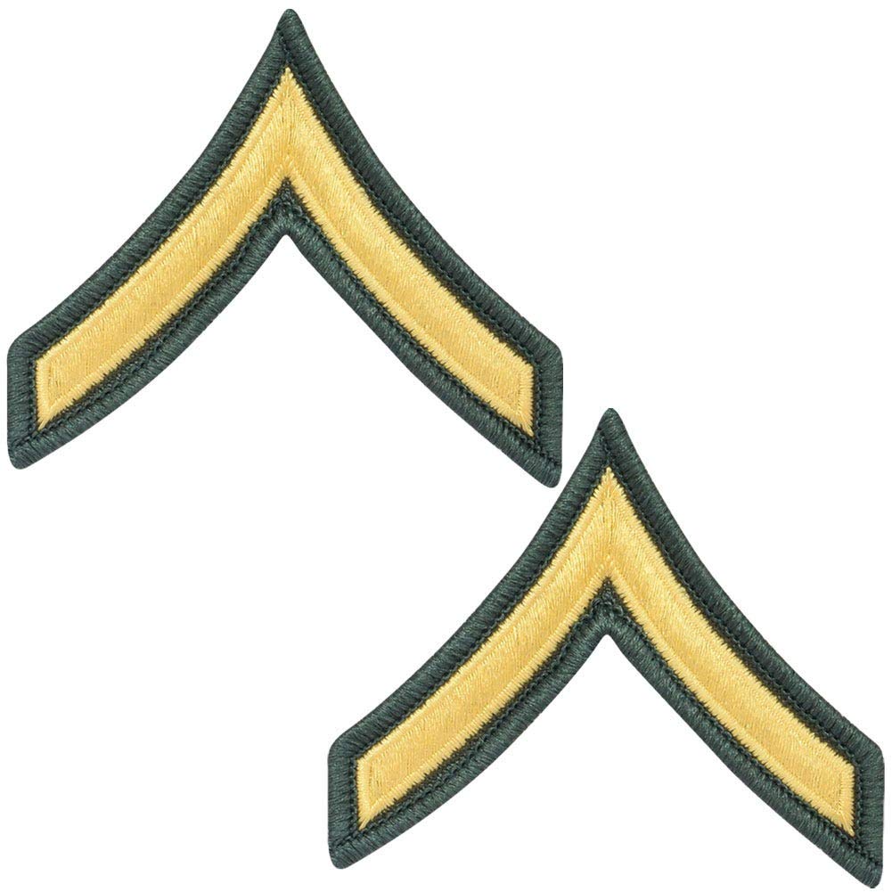 Amazon.com: Army Private E-2 Stripes Sew on Rank Class A Pair ...