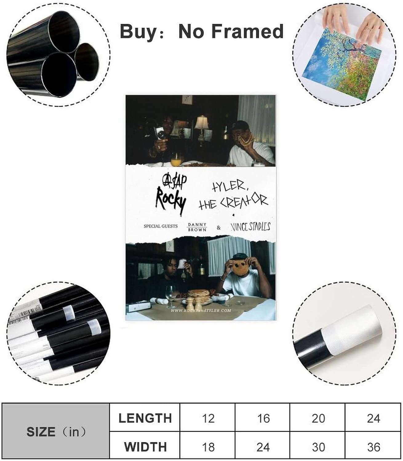 ASAP Rocky And Tyler The Creator Poster 13x18 cm | 5x7" vendu par ...