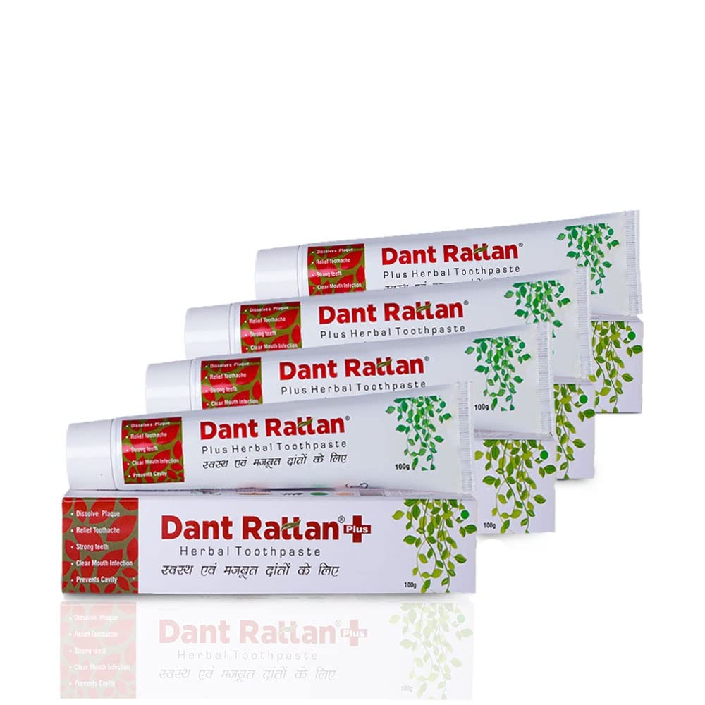 Buy Dant Rattan Plus Herbal Toothpaste -100gm (Pack Of 4) inc.Dissolve ...