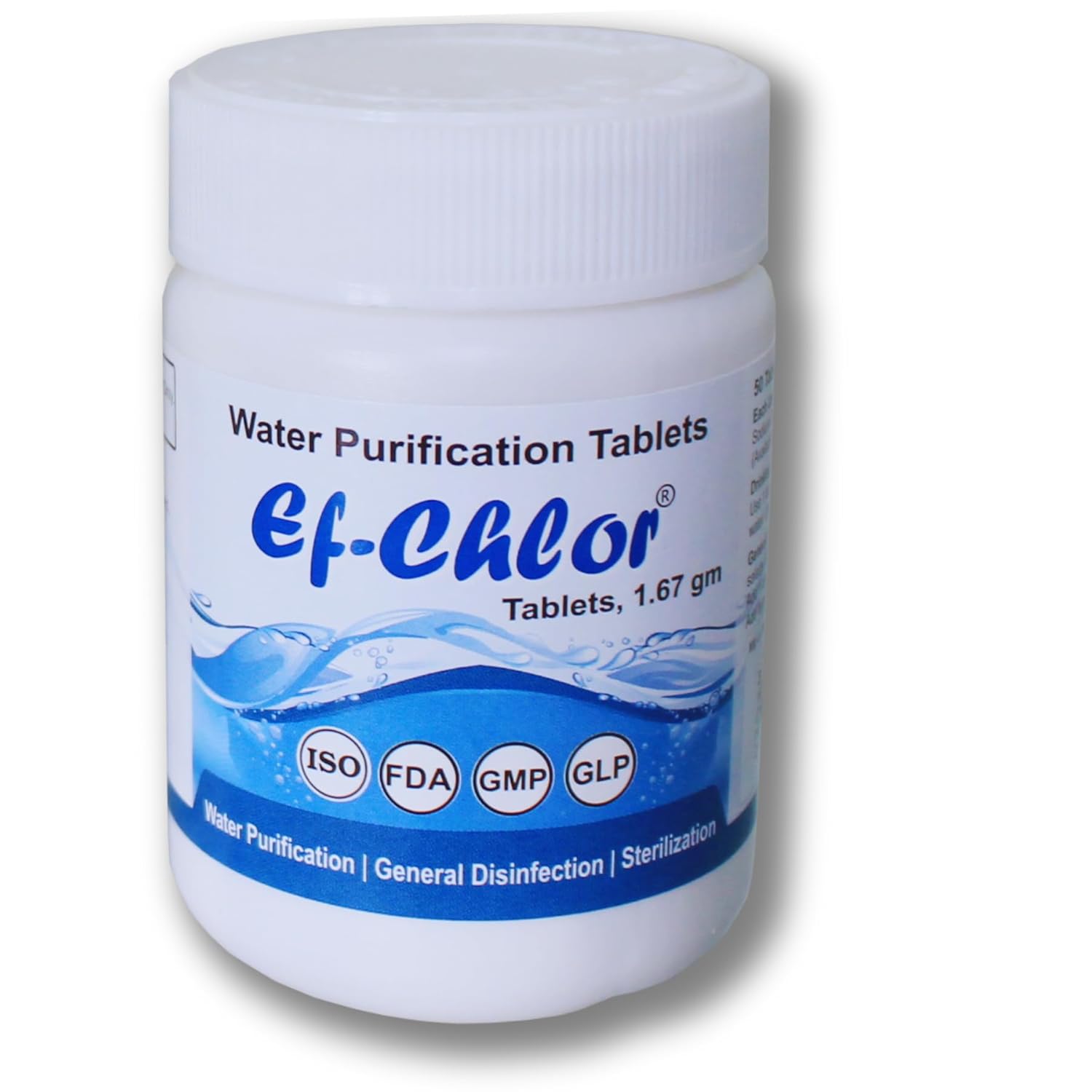 Ef-Chlor 1.67gm Water Purification Tablets – Pack of 50 | 1 Tablet ...