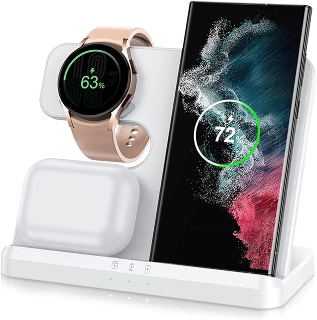 CIADAZ 30W 3 In 1 Wireless Charger Stand For Watch Fast Charging Dock ...