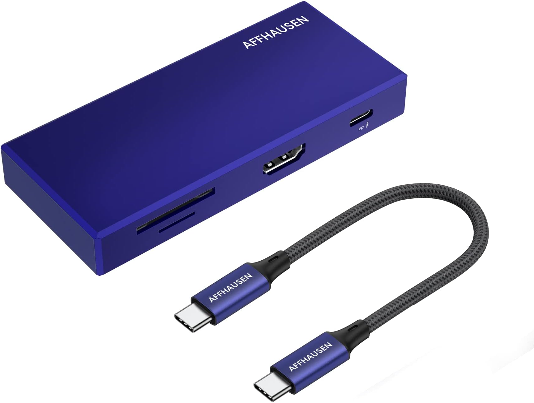 Amazon.com: AFFHAUSEN 7-in-1 USB C Hub Multiport Adapter, microSD & SD ...