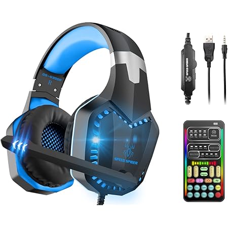 Amazon.com: sktome Gaming Voice Changer Headset with Mic, Cool LED ...