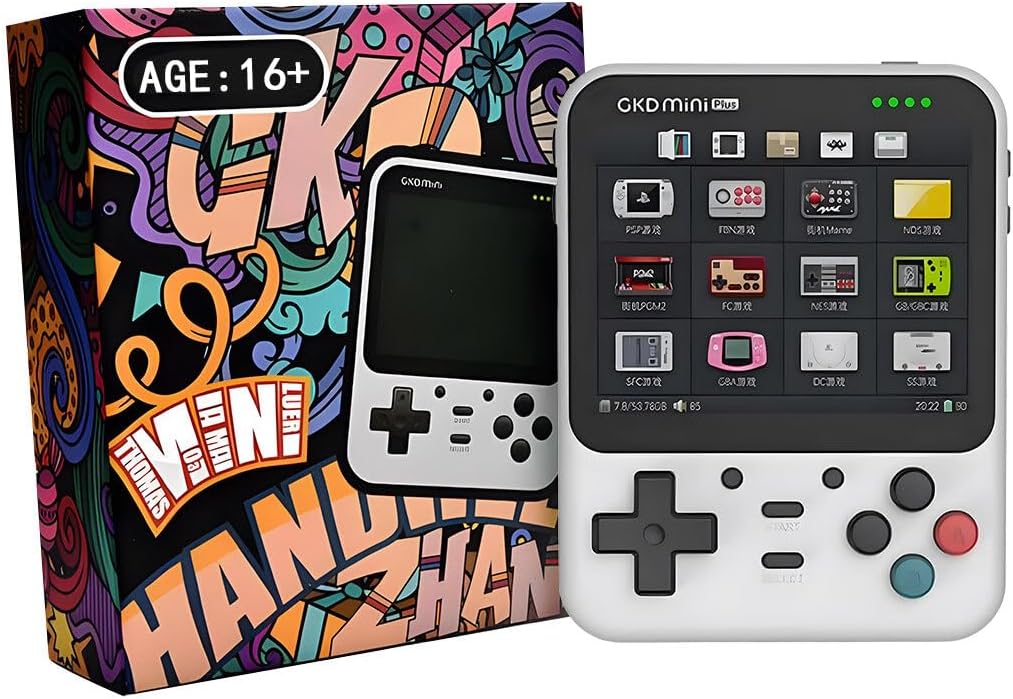 Amazon.com: GKD Mini Plus Retro Handheld Game Console Built-in 10000 ...