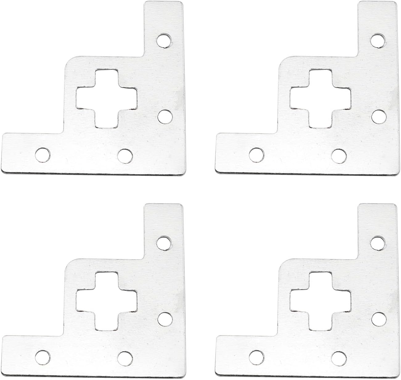 JCBIZ 10PCS Flat Angle Bracket Plate L Shape Repair Joining Support ...