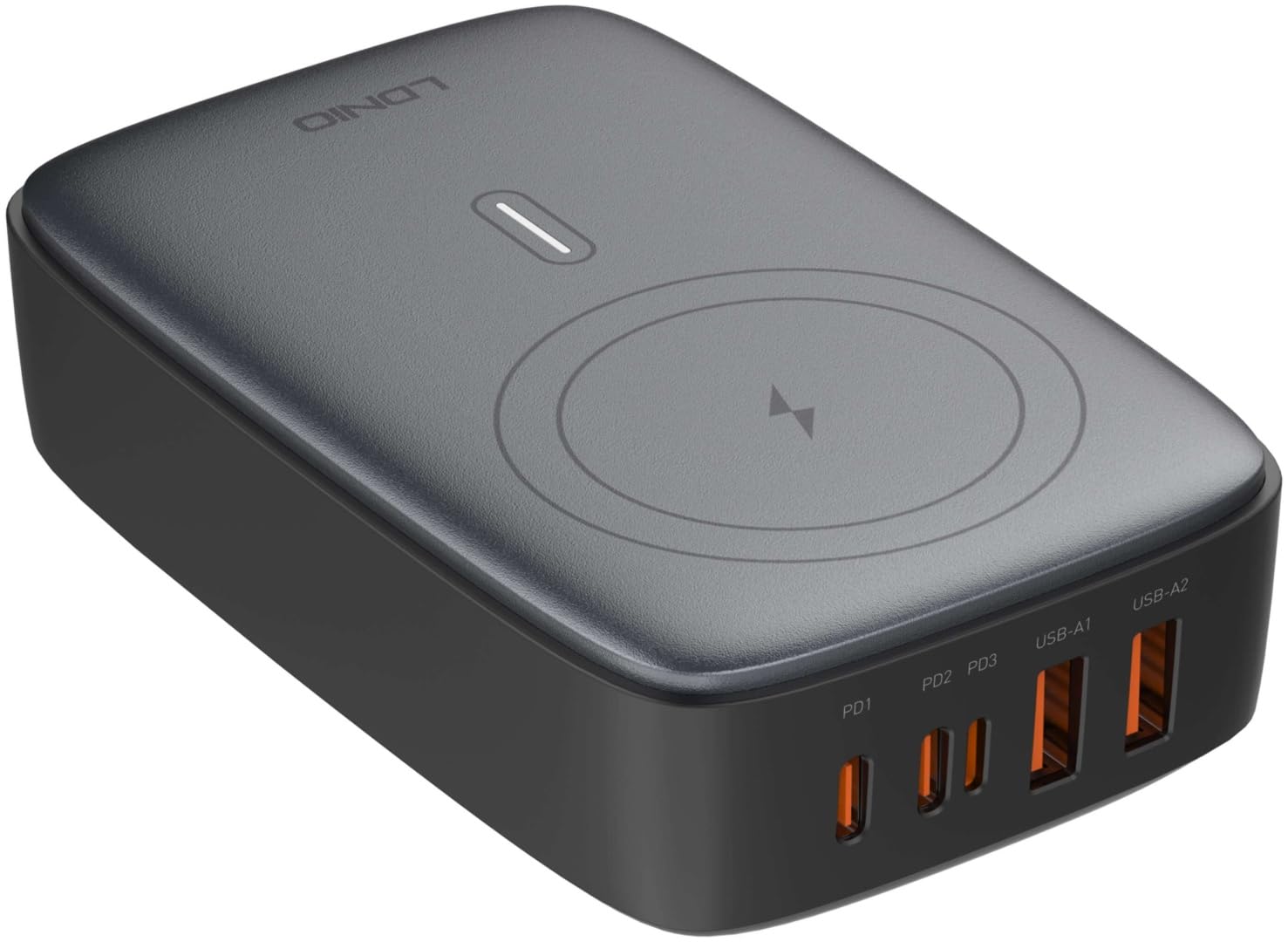 INICIO 140W USB C 6 Port GaN Desktop Wireless Charging Hub, 65W PD 2 ...