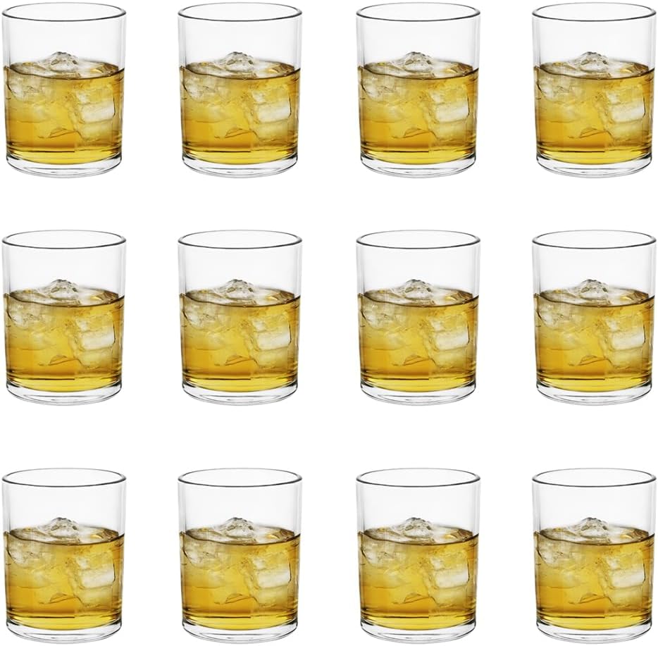 Amazon.com | 18 Pack Old Fashioned Whiskey Glasses 10 oz Bourbon ...