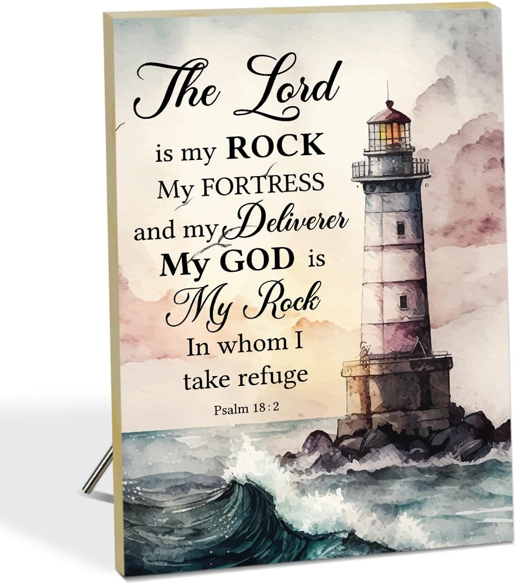 Amazon.com: Christian Wood Plaques Desk Sign, Bible Verses Wall Decor ...