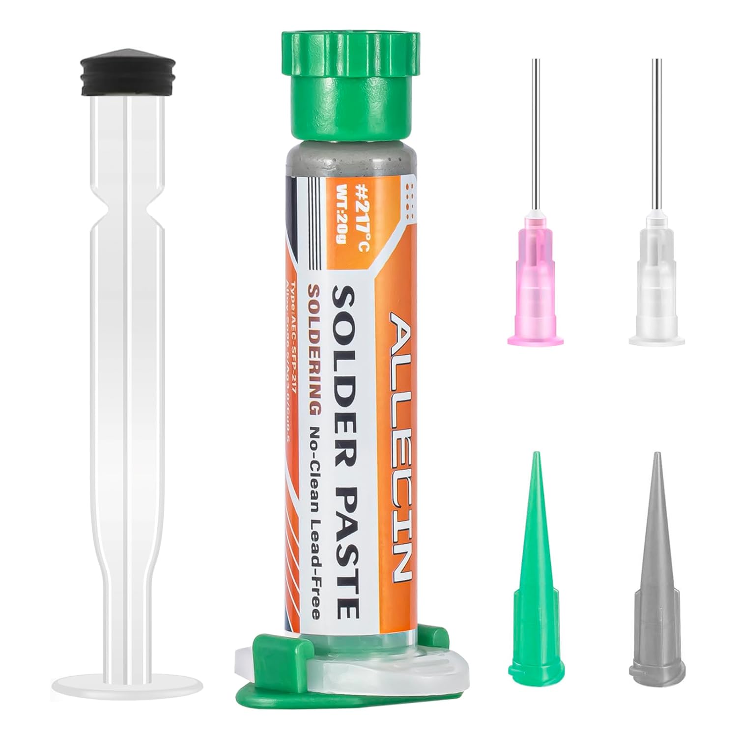 Amazon.com: ALLECIN Sn96.5/Ag3/Cu0.5 20g Lead Free Solder Paste 217℃ No ...