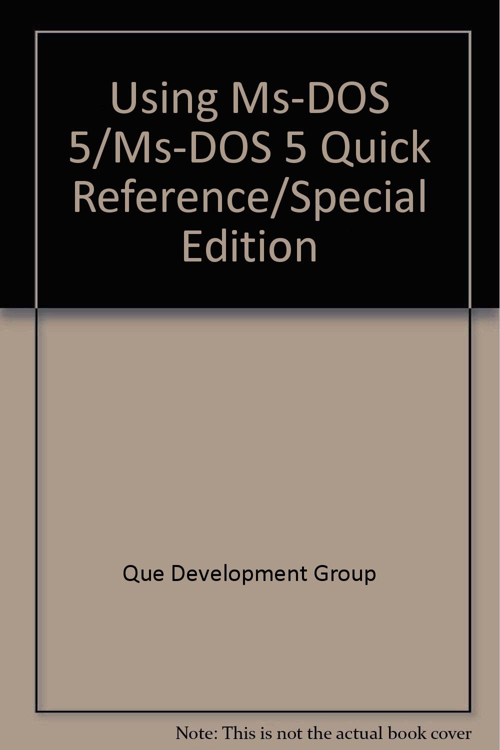 Amazon | Using MS-DOS 5/MS-DOS 5 Quick Reference/Special Edition | Que ...