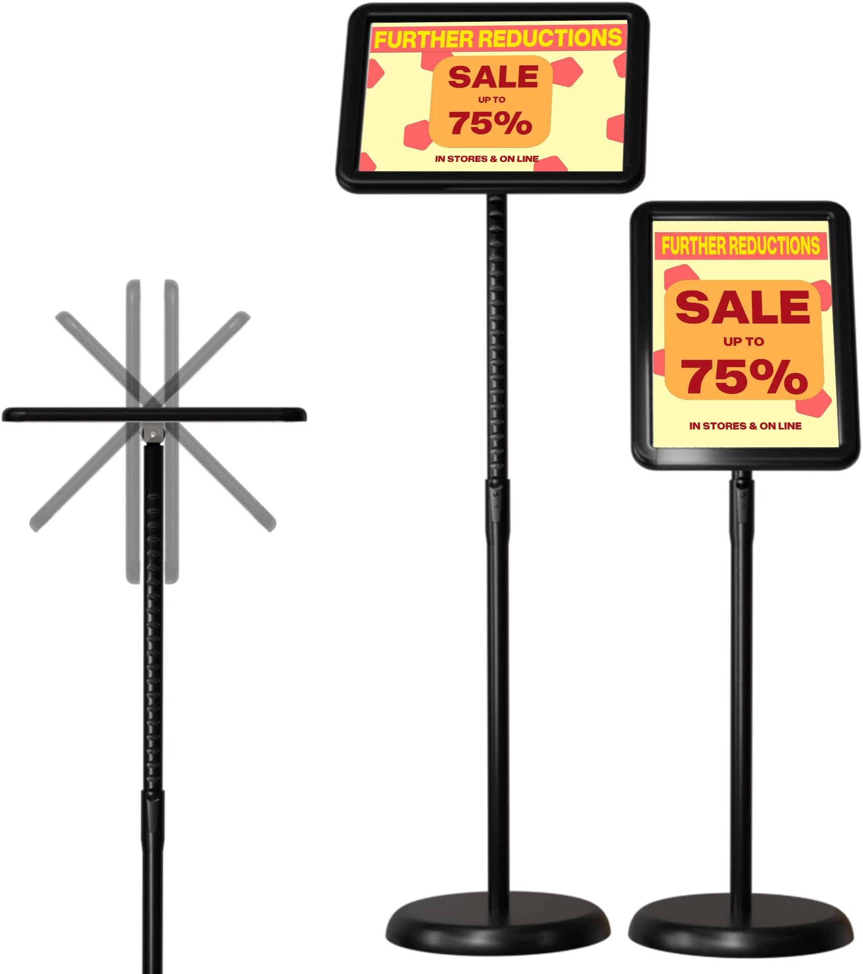 Amazon.com: danoni Sign Stand with Pedestal - Portable, Adjustable ...
