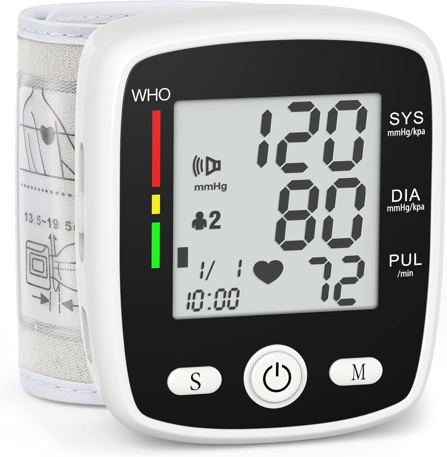 Amazon.com: Blood Pressure Monitor Digital Wrist BP Machine Automatic ...