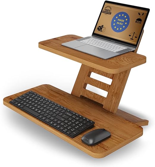 Generic Standing Desk Attachment - Height Adjustable Laptop Stand ...