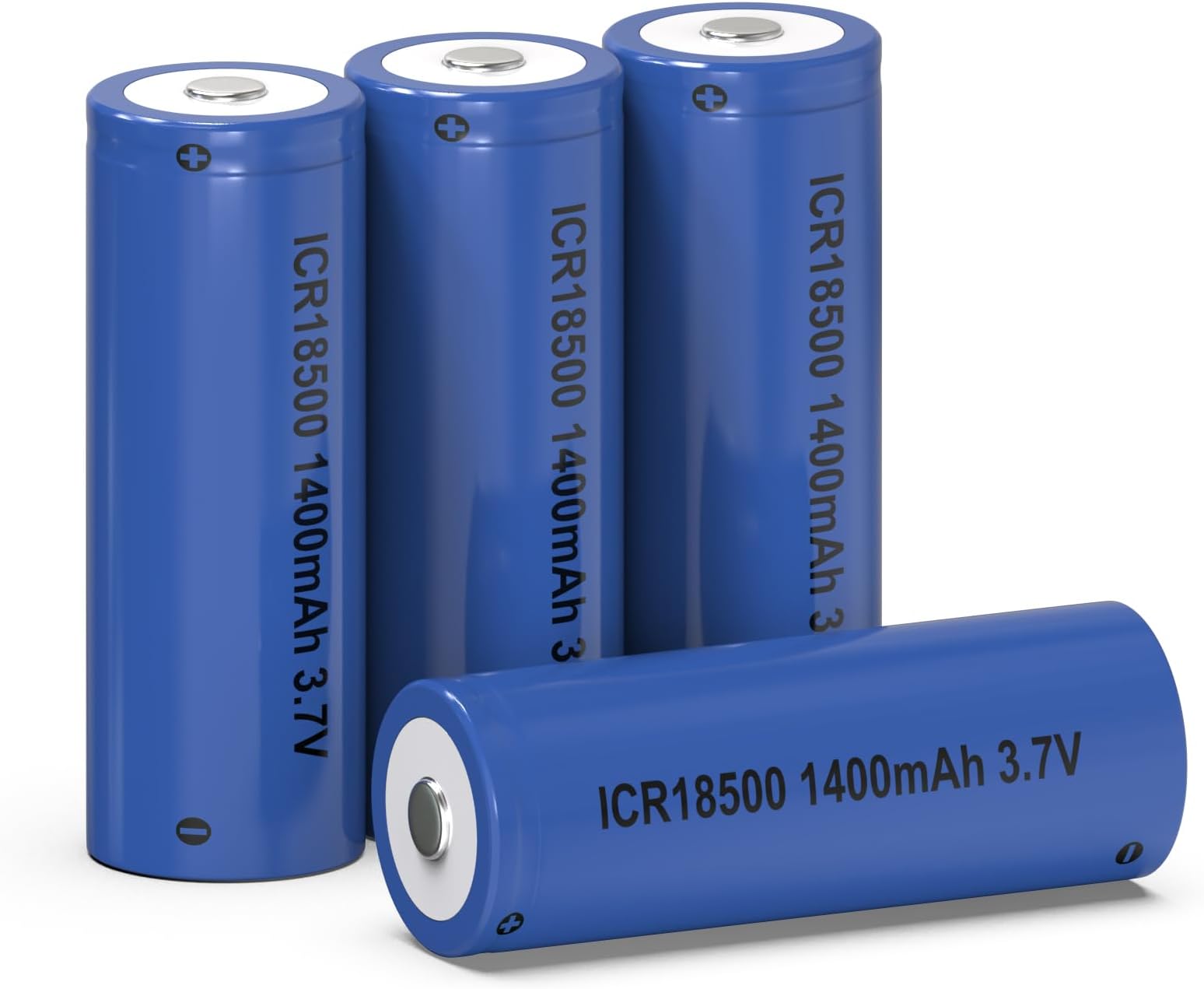 Amazon.com: perprokay 1400mAh 3.7V ICR 18500 Li-ion Rechargeable Batteries 4 Pack, 3.7V Lithium ...