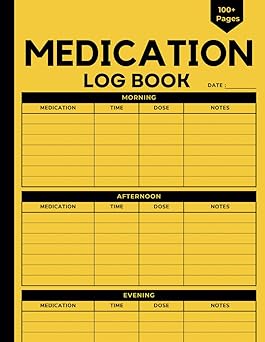 Medication Log Book: Simple Daily Medication Tracker Journal | Medicine ...