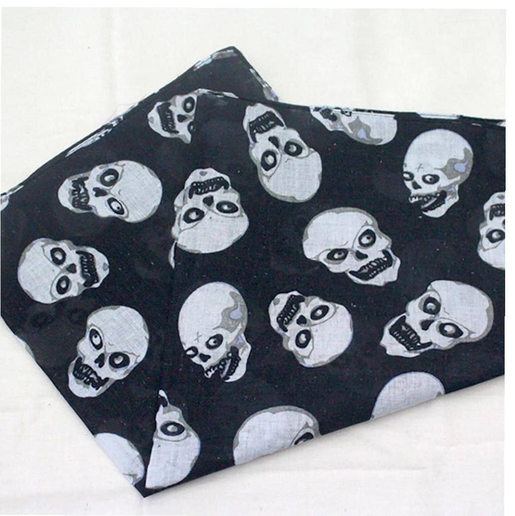 Skeleton Handkerchief Vintage Skull Bandana Gem