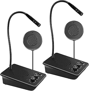 Amazon.com: Daytech Window Speaker System 2 Way Intercom Communication Microphone Intercom Anti ...