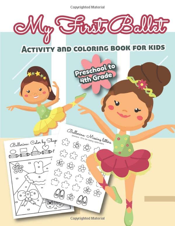 My First Ballet Activity and Coloring Book for kids Preschool to 4th ...