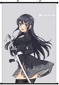 Amazon.de: Mai Sakurajima Ao Buta Cute Girl Swords Girl Anime Wall ...