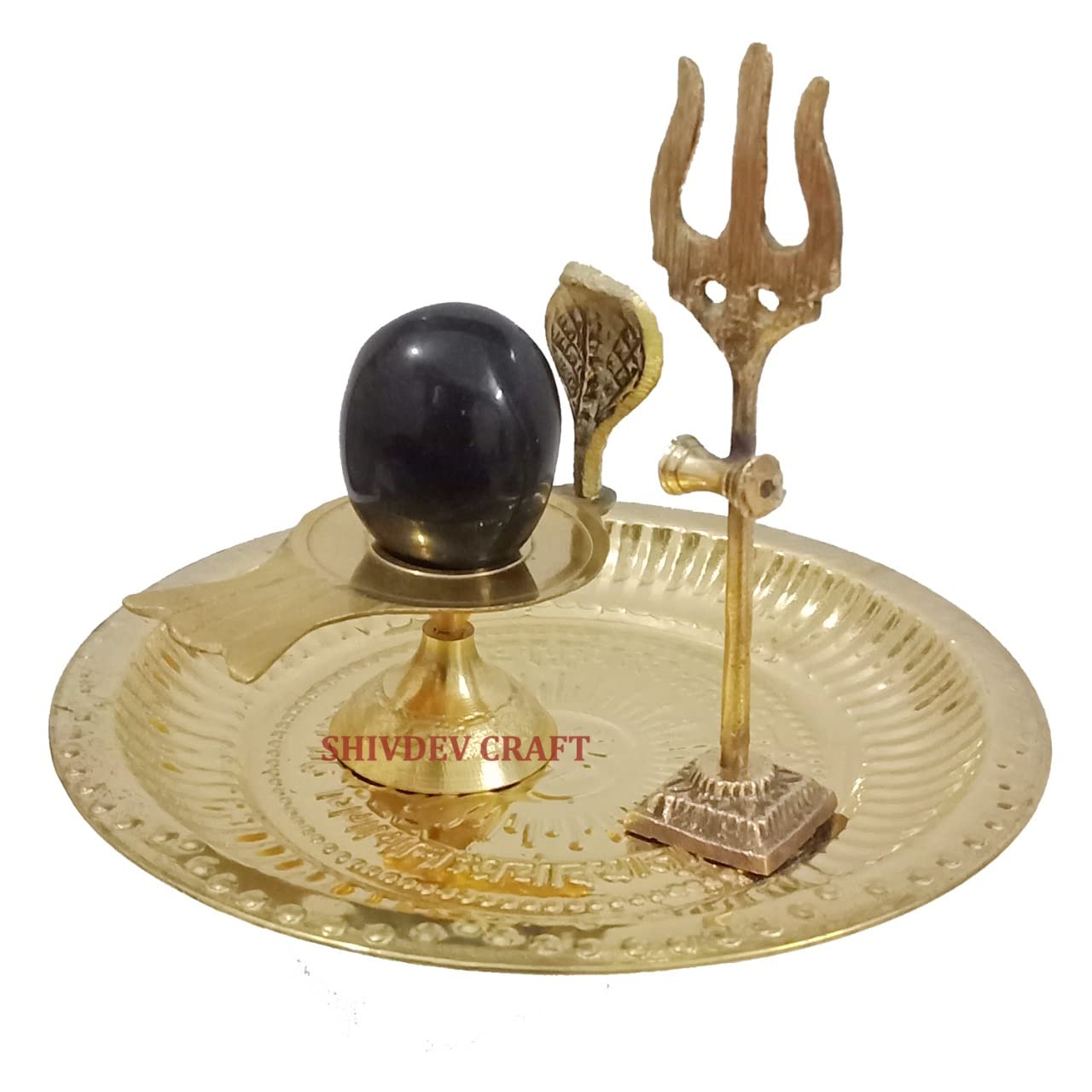 Buy SHIVDEV CRAFT Stone Shivling With Brass Jalahari yoni And Brass ...