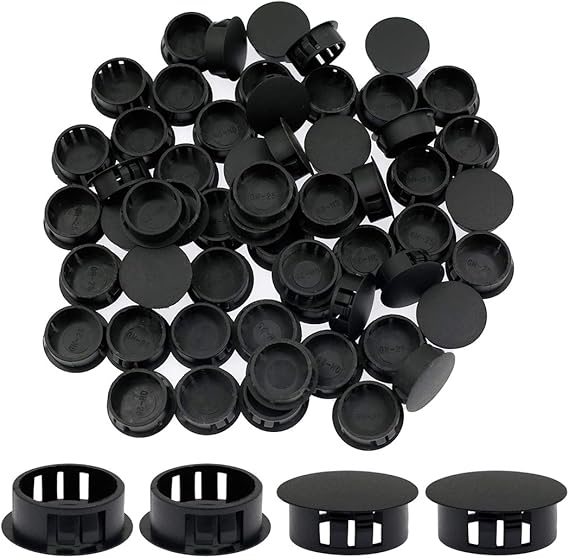 Amazon.com: Suiwotin 60PCS 25mm/1" Black Hole Plugs Plastic Flush Type ...