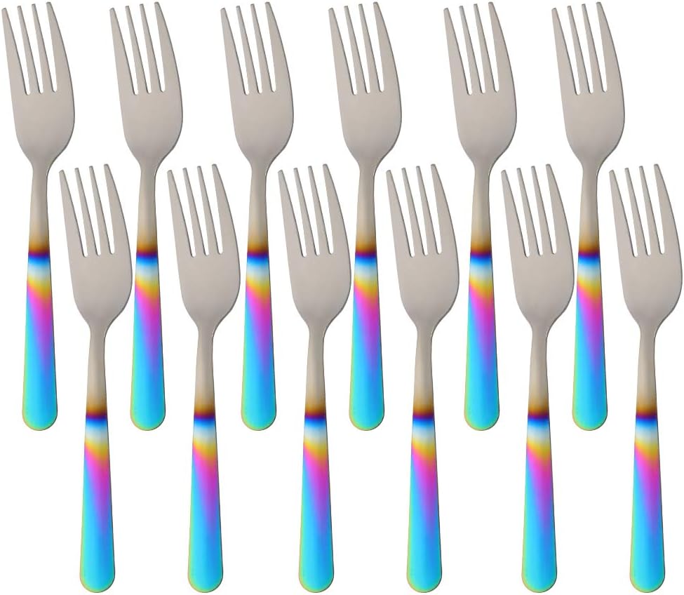 Amazon.com: TUPMFG Salad Forks Set of 12, 6.2 Inches Stainless Steel ...