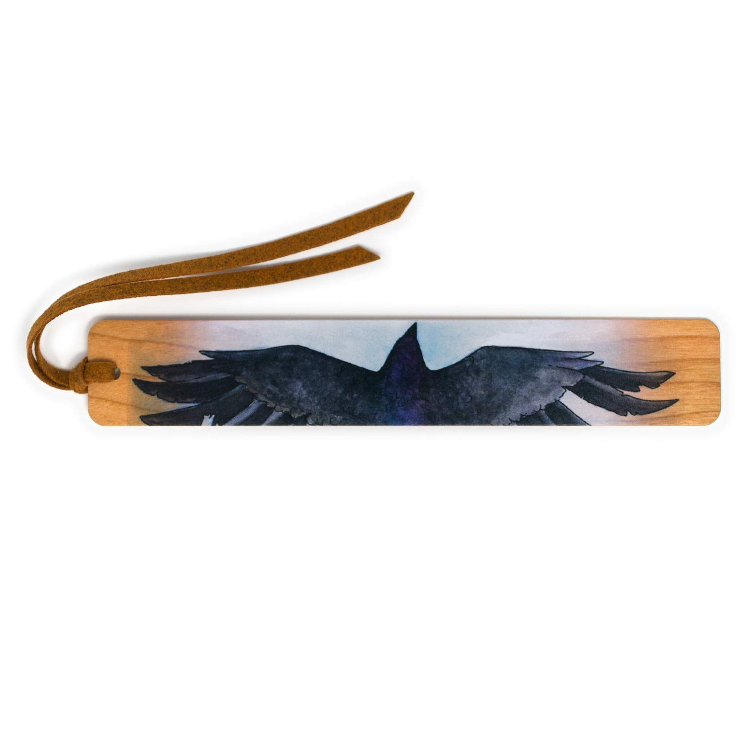 Amazon.com : Crow Bird - Art by Christi Sobel - Wooden Bookmark - Made ...