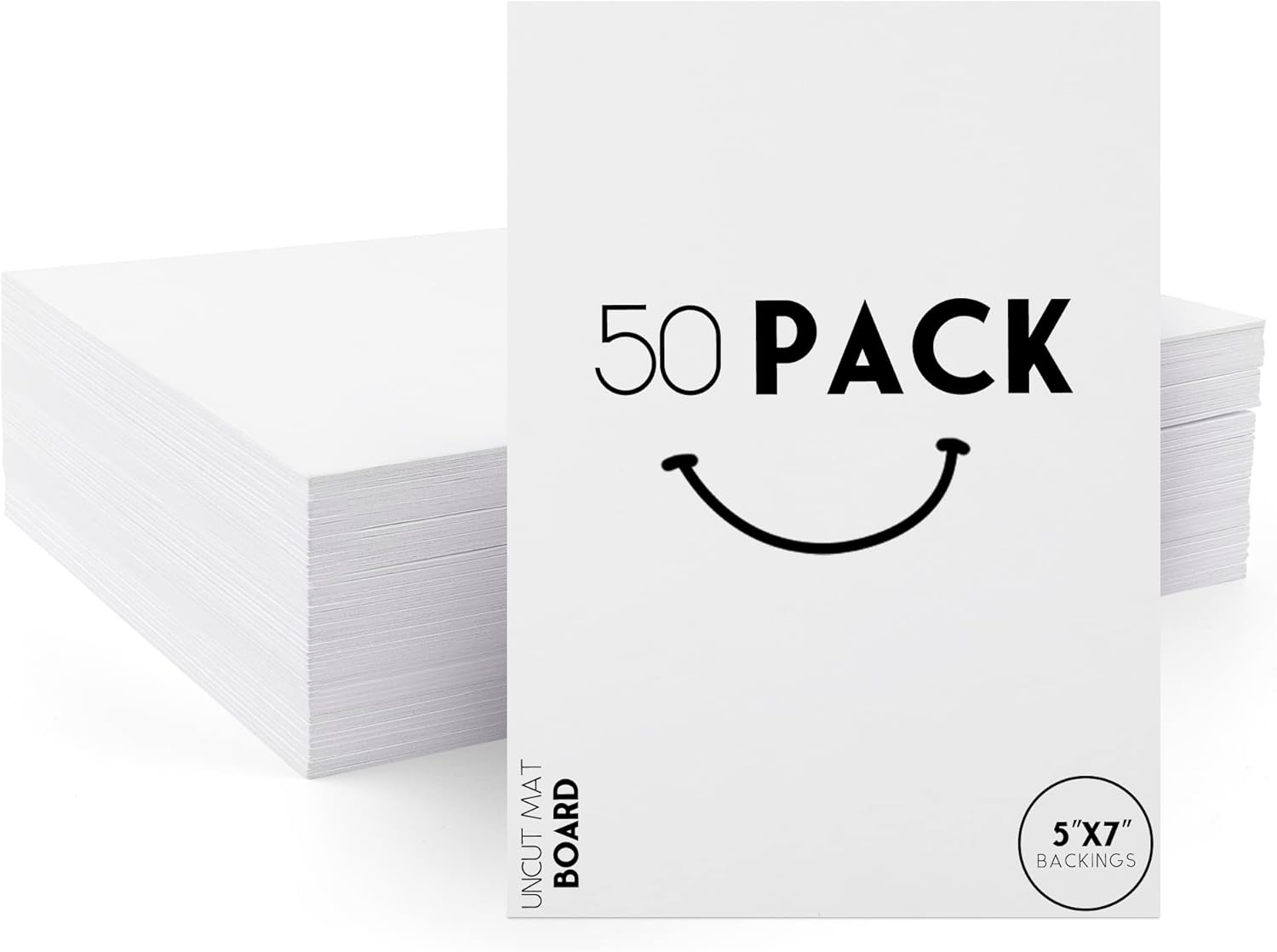 Amazon.com: Golden State Art, 50 Pack 5x7 Uncut Photo Mat Matboard ...