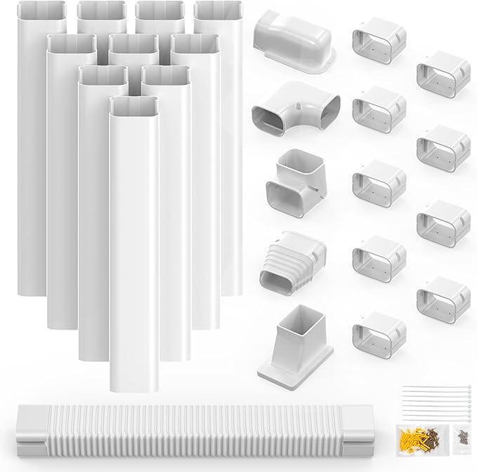 Amazon.com: GCGOODS 3in 16ft Mini Split Line Set Cover Kit, Decorative ...