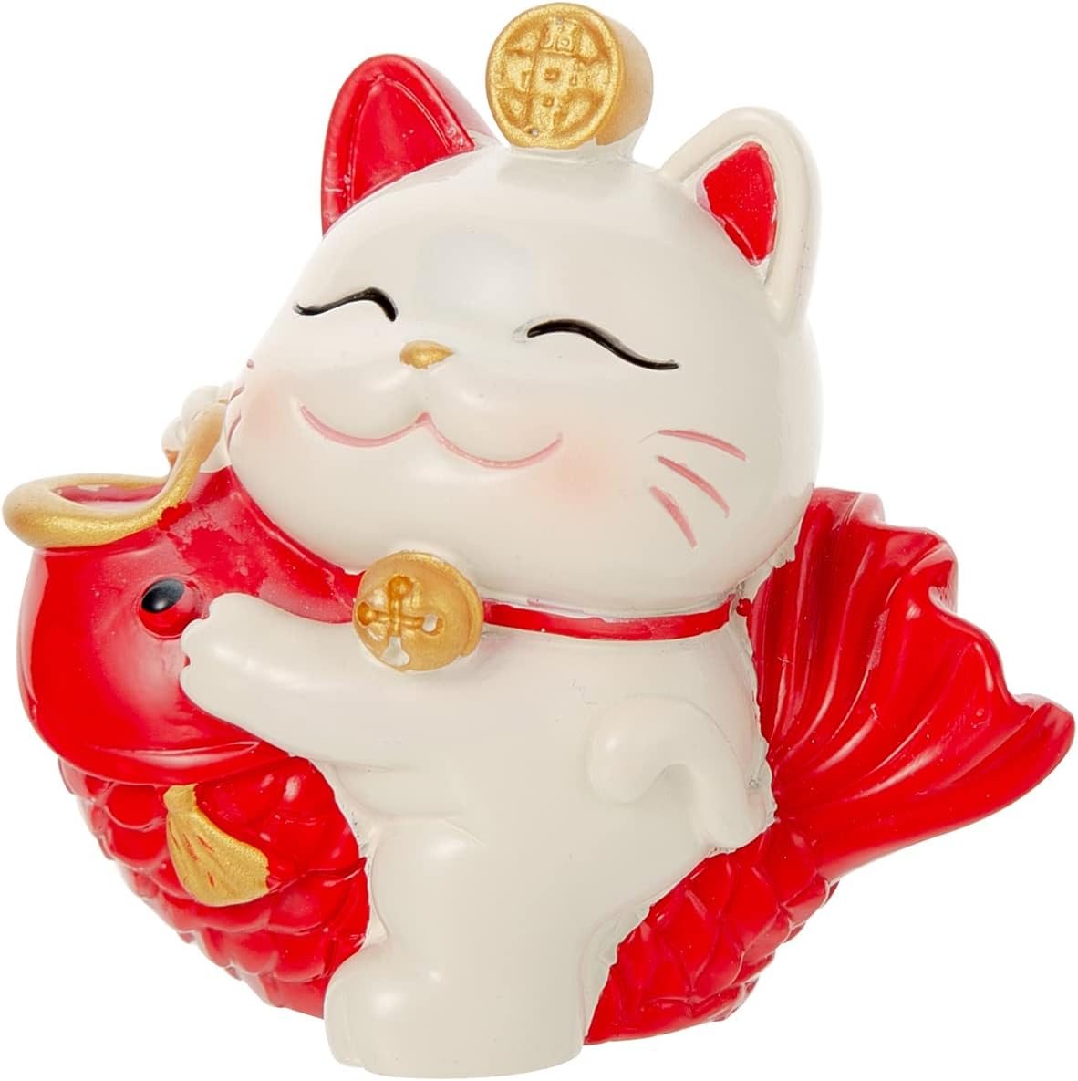 Amazon.com: Maneki Neko Statue - Tiny Money Lucky Cat, Caishen Cat ...