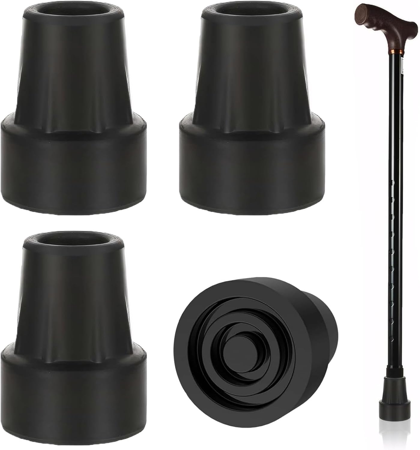 Neyared 4PCS Rubber Ferrules for Walking Sticks Ends, Heavy Duty Non ...