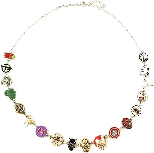 Amazon.com: AYJBDGR Universe of Fandoms Superhero Necklace Gifts for ...