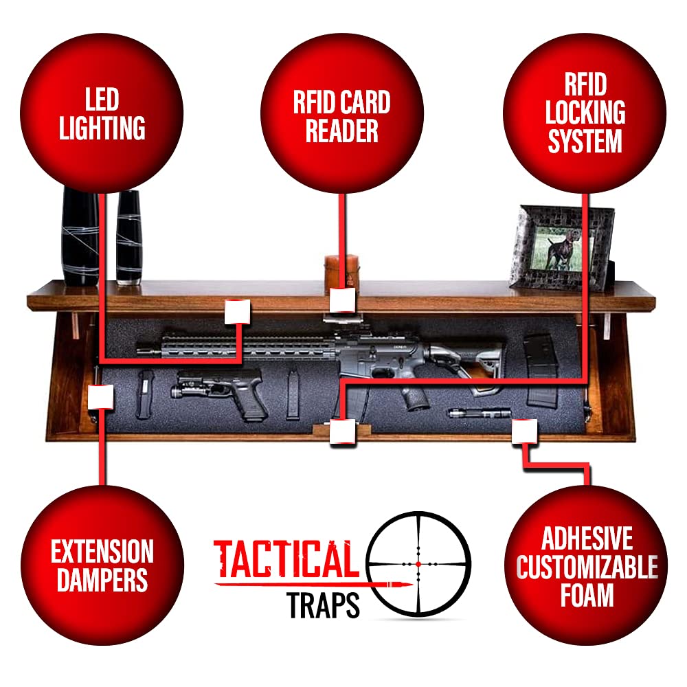 Tactical Traps Freedom 52R Gun Shelf with Trap Door | Long-Barrel Gun ...