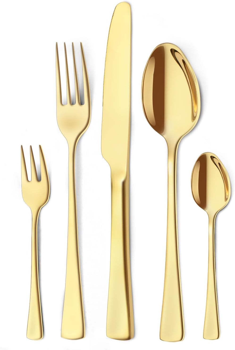 Targzier Goldenes Besteck Set 6 Personen, 30 teilig Besteck Set Gold ...